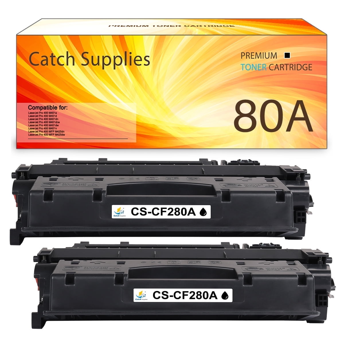 80A | CF280A Black Toner Cartridge CF280AD1 Compatible for Pro 400 Pro ...