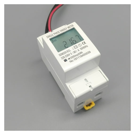 80A Din Rail Single Phase Two Wire LCD Digital Display Power ...