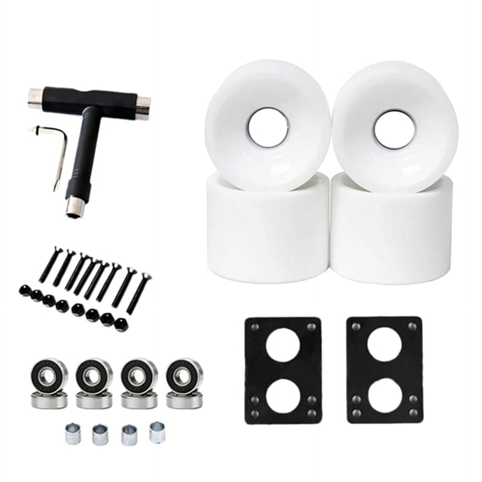 80A Skateboard Wheels Replacement with Bearings Longboard PU Wheels ...