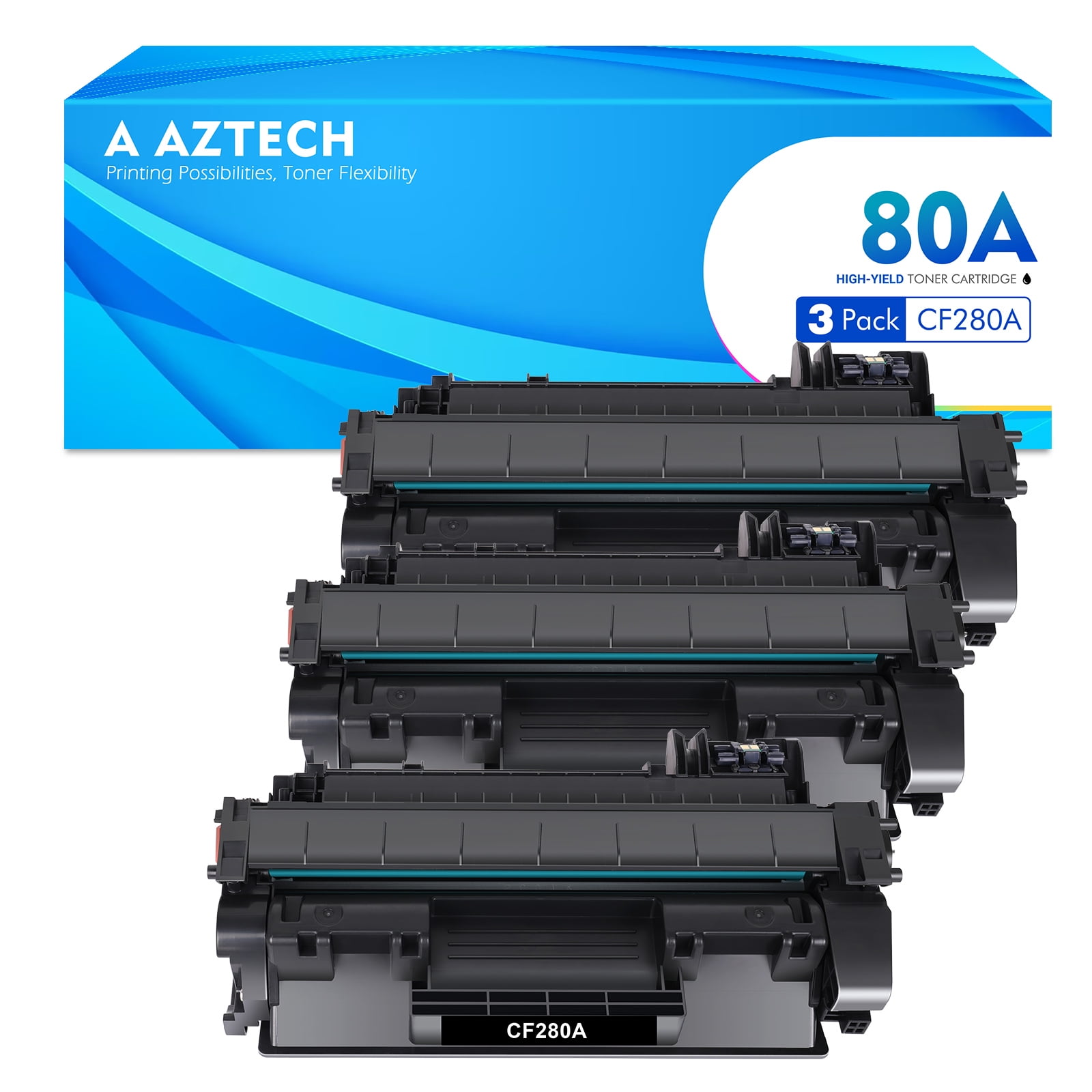 80A Toner Cartridge Black Compatible for HP 80A CF280A 80X CF280X ...