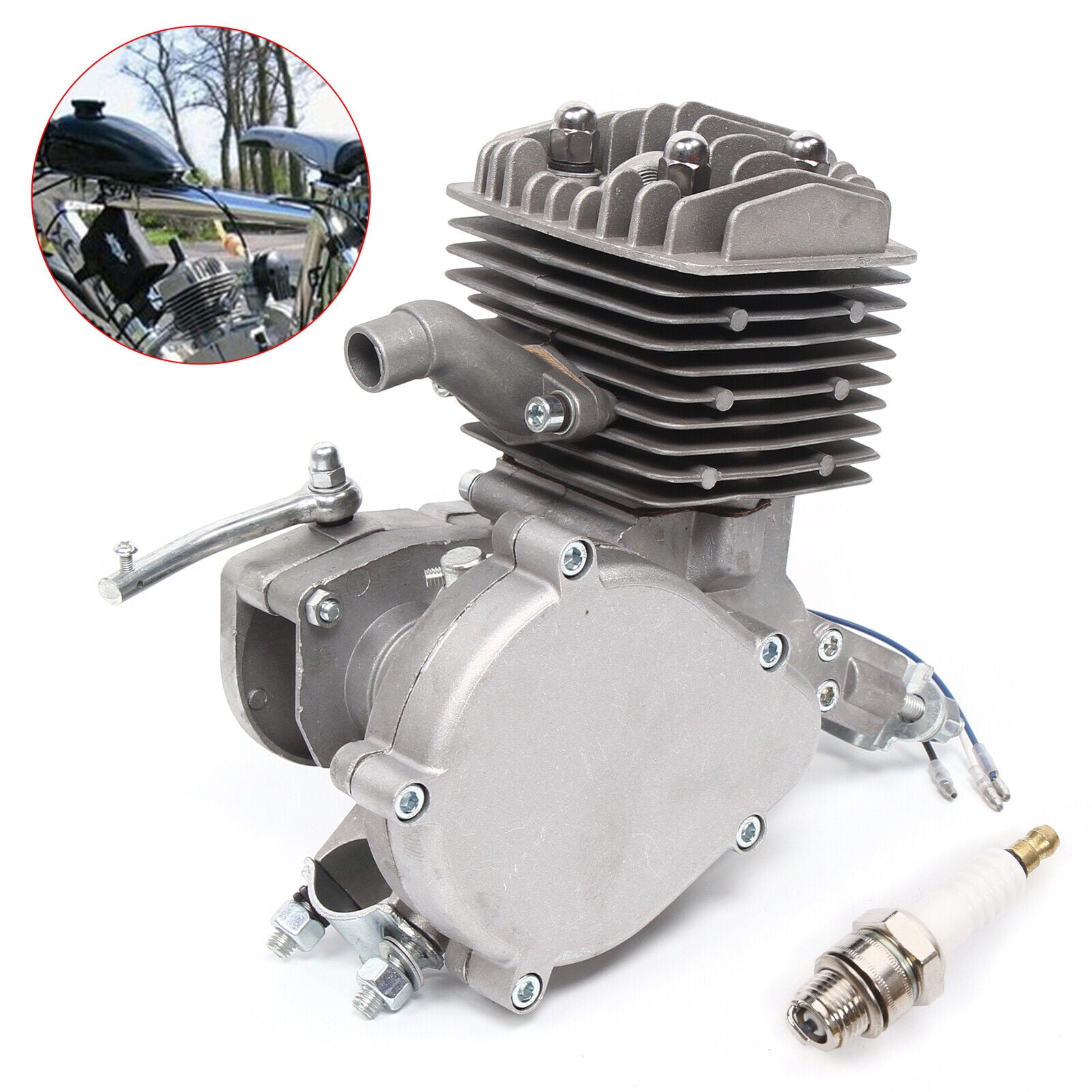 80CC 2-Stroke Engine Kit for Motorized Bicycle, Single-Piece Balanced ...