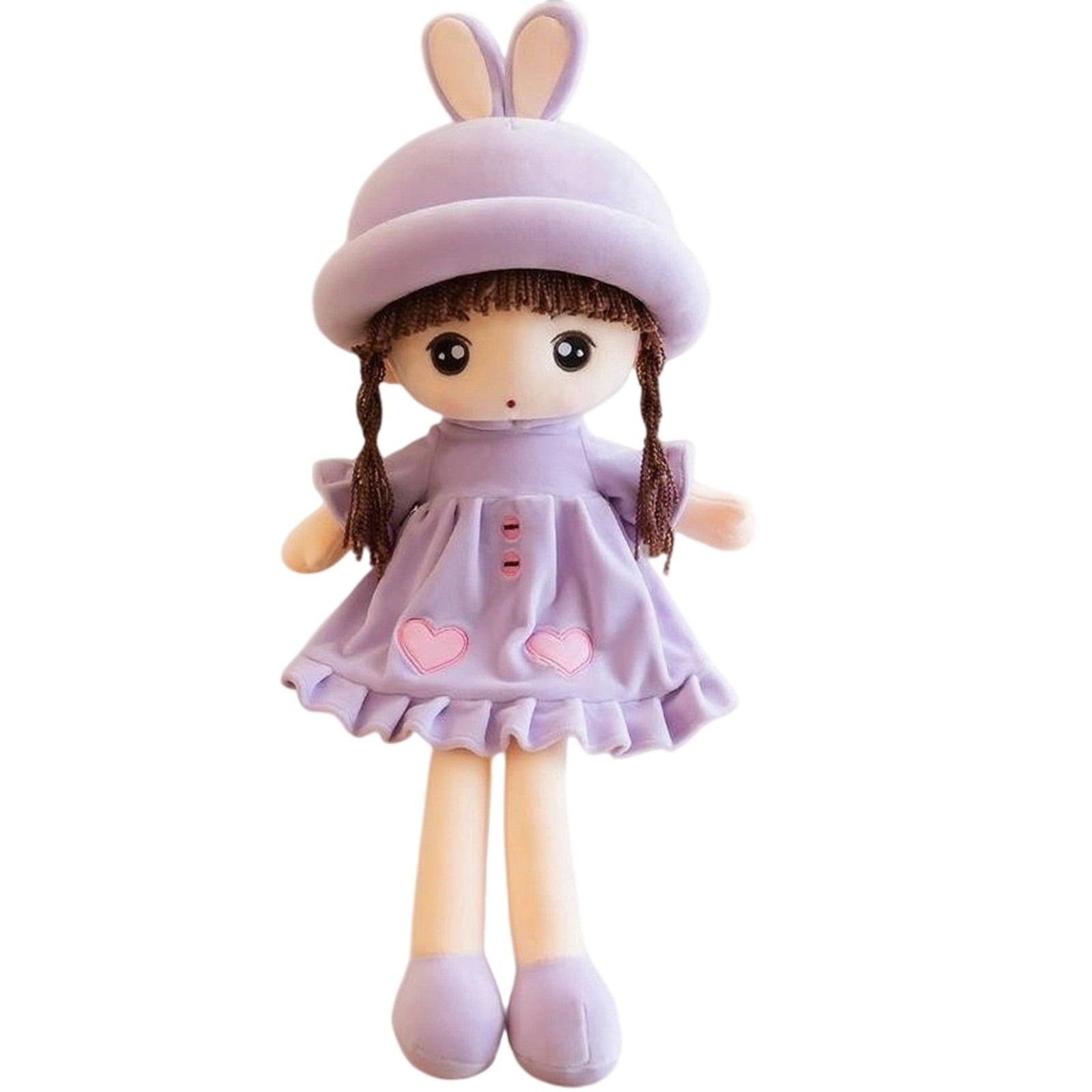 80Cm Super Soft Plush Princess Doll with Rabbit Ear Hat Embroidered ...