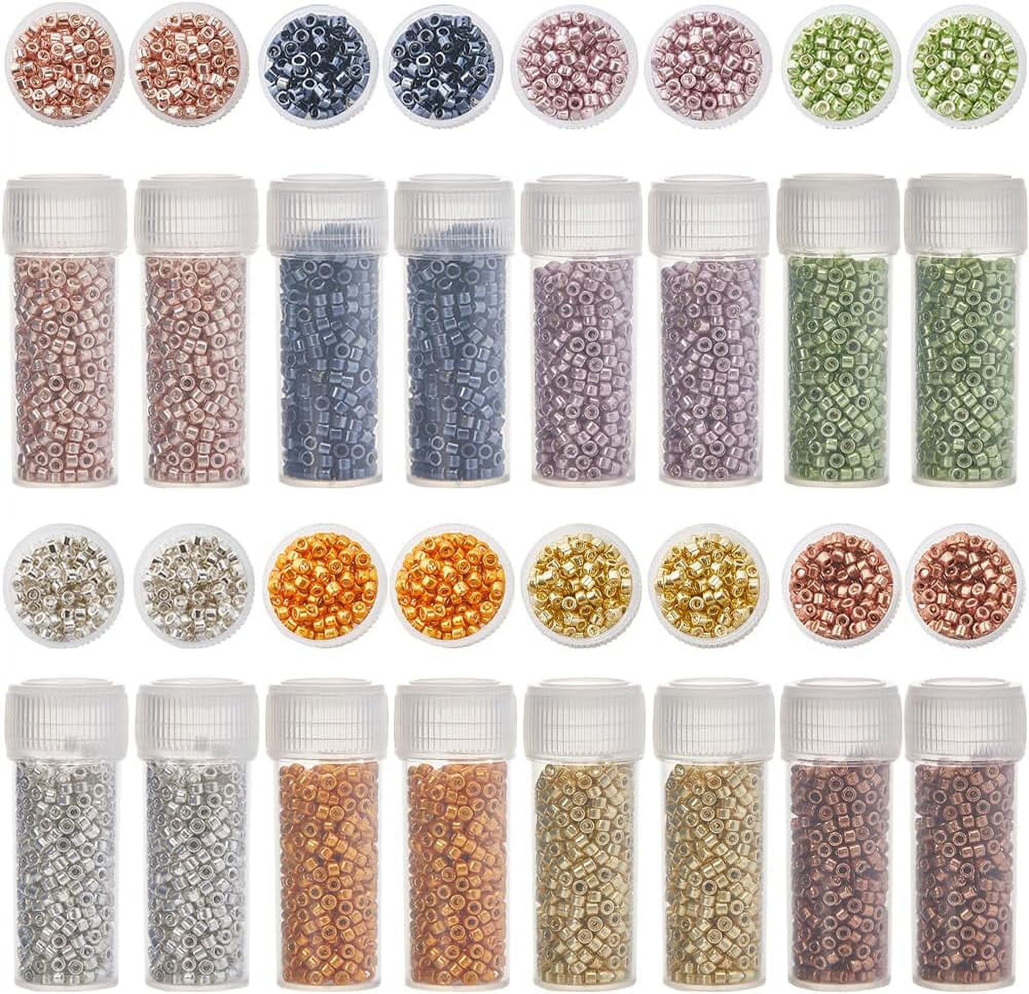 80G Cylinder Glass Seed Beads 2mm Glass Seed Bead Bulk Colorful ...