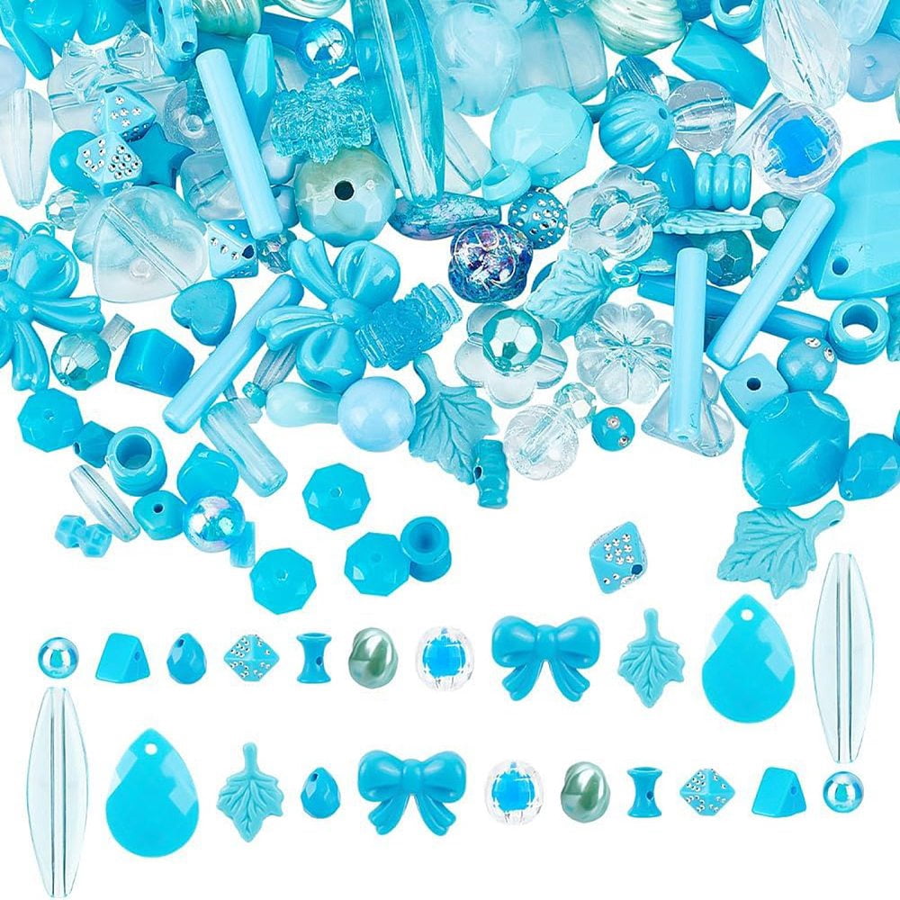 80G DIY Acrylic Beads Pendants Mobile Phone Wrist Strap Making Finding ...