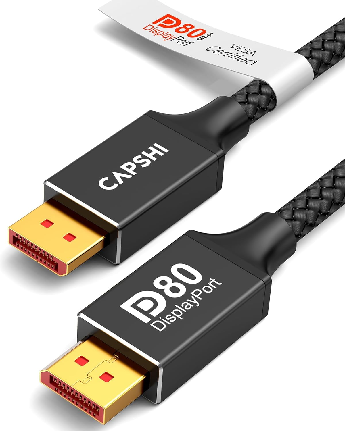 80Gbps VESA Certified DisplayPort 2.1, 16K DP Cable 6.6FT (8K@240Hz, 4K ...