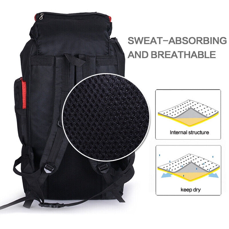 80L Extra Large Hiking Camping Backpack Rucksack Waterproof Travel ...