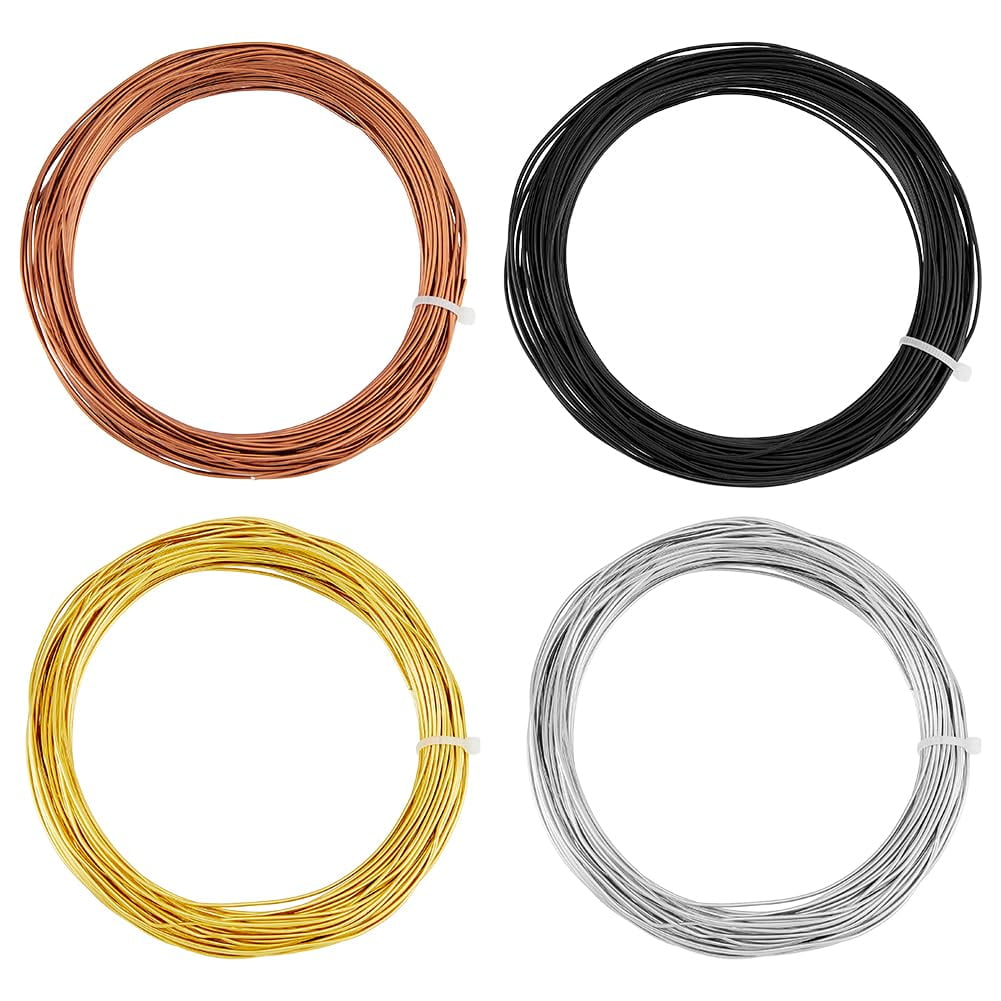 80M 4 Colors Round Aluminum Craft Wire 18 Gauge Bendable Metal Craft ...