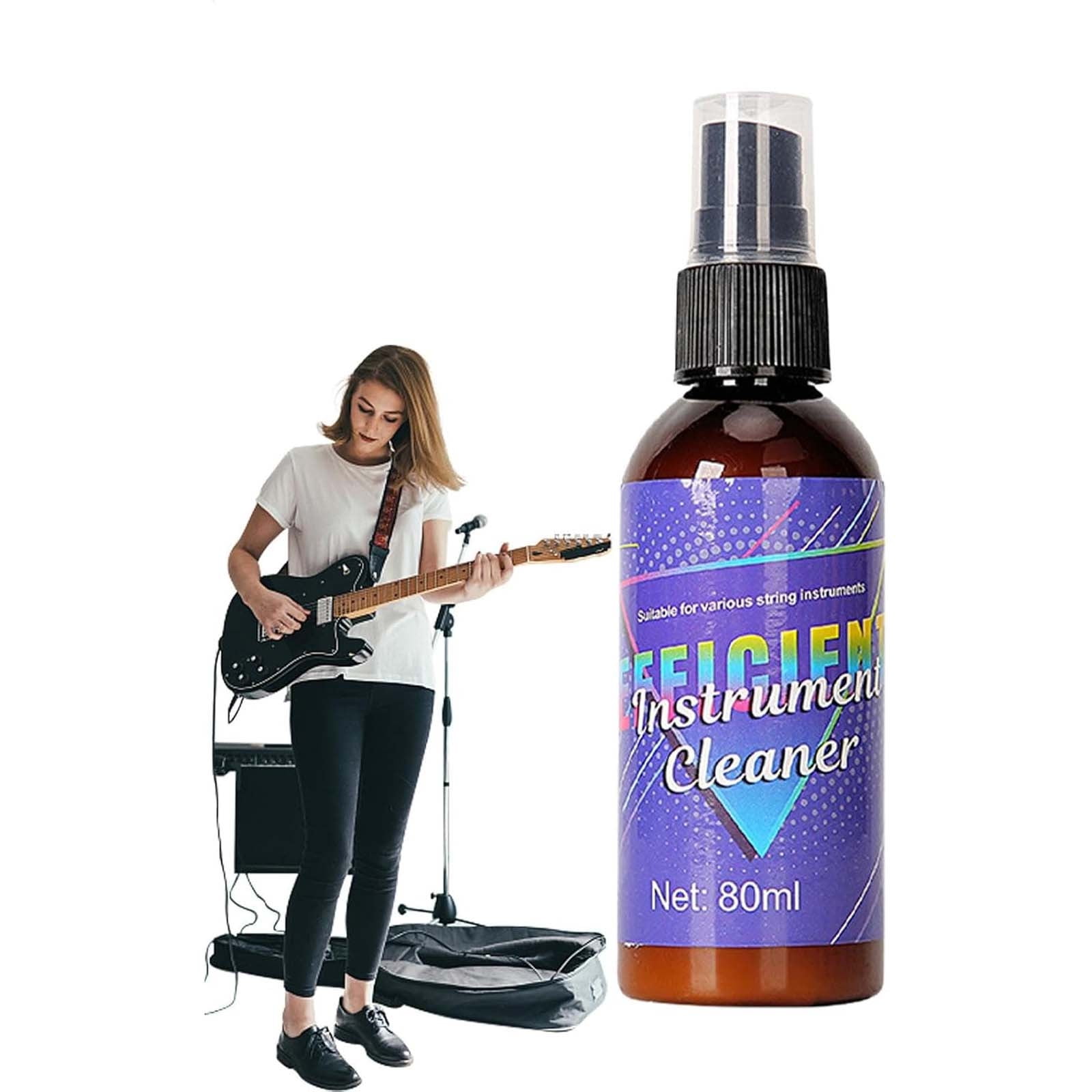 80ML Guitar Lemon Oil & Polishing Cloth Kit - Natural Wood Conditioner for Strings & Fretboards ...