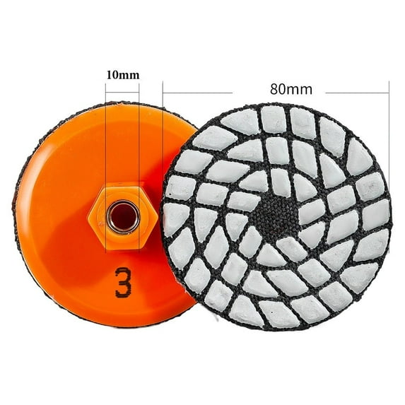 80Mm 4 Steps Dry Polishing Pad Grinding Disc Thickened Integrated Angle ...
