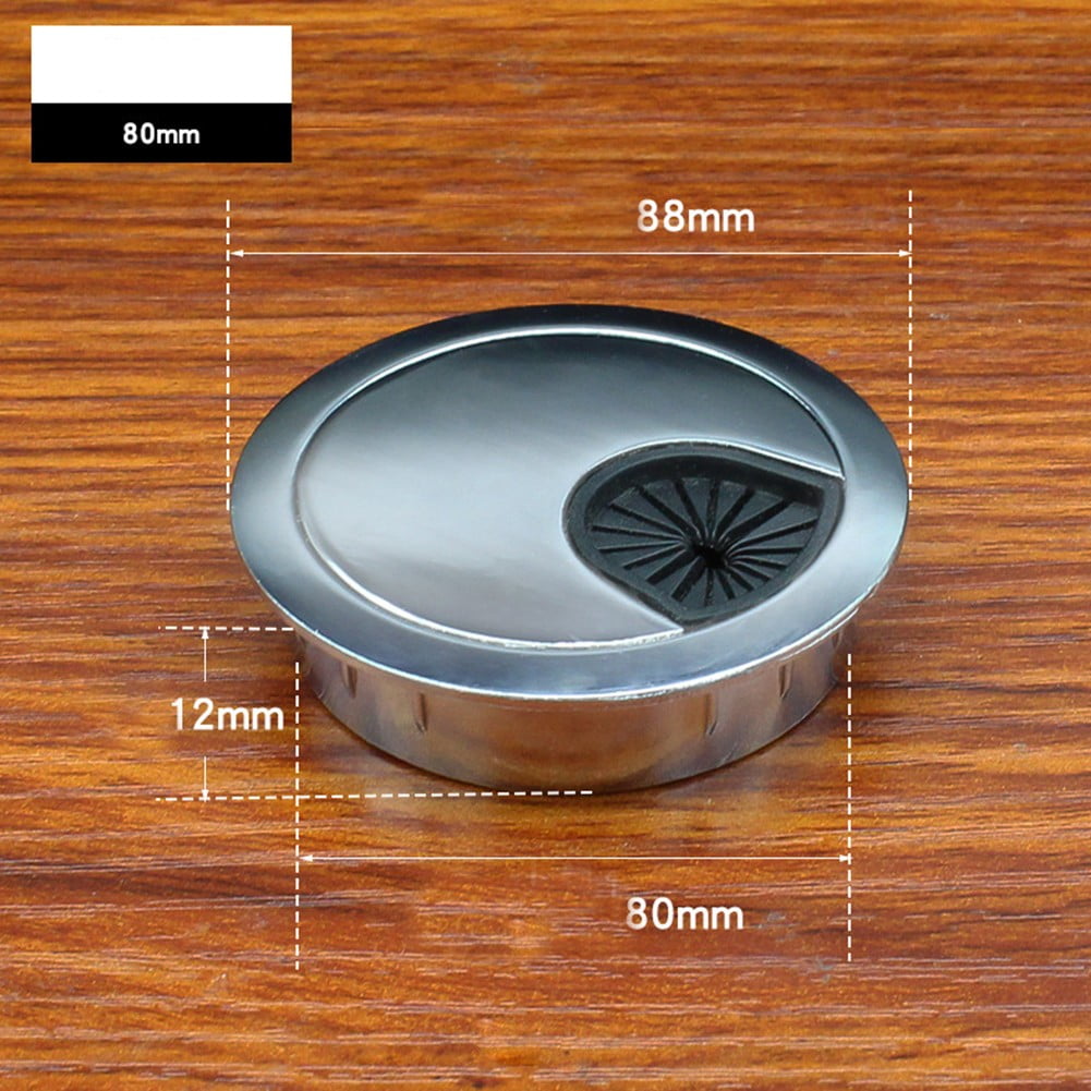 80mm Cable Hole Cover Desk Wire Hole Cover Base Computer Grommet Table ...