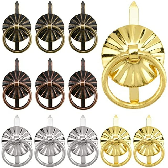 80PCS 4 Colors Metal Brad Fasteners with Pull Rings Mini Brad Paper ...