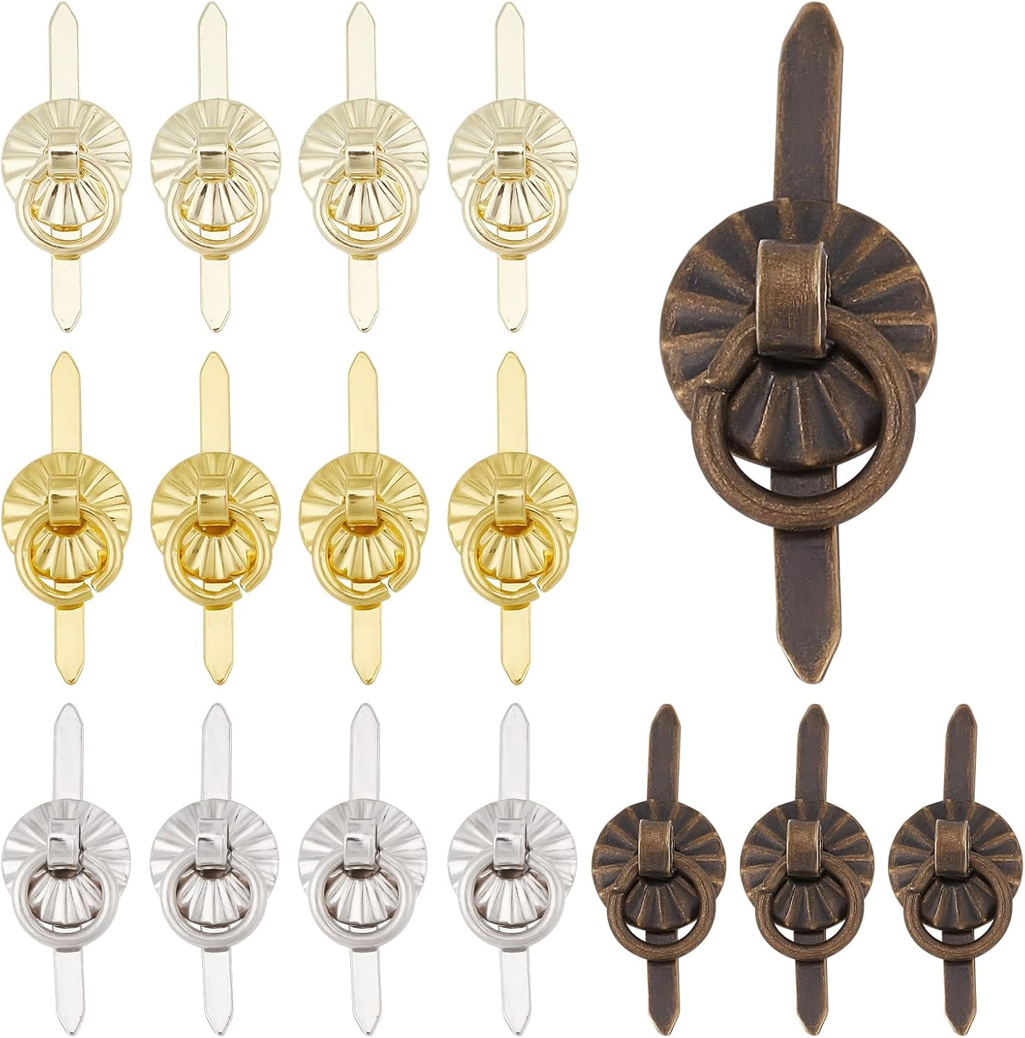 80PCS 4 Colors Metal Brads Fasteners Mini Brad Paper Fasteners with ...