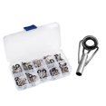 80PCS Fishing Rod Guide Rings Set Metal Construction with Smooth Inner ...