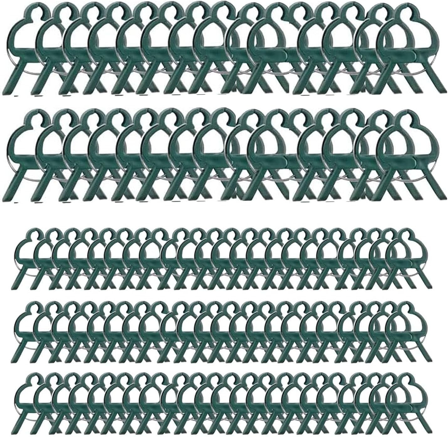 80PCS Garden Plant Supports Clips, 2 Sizes Adjusting Reusable Clips for ...