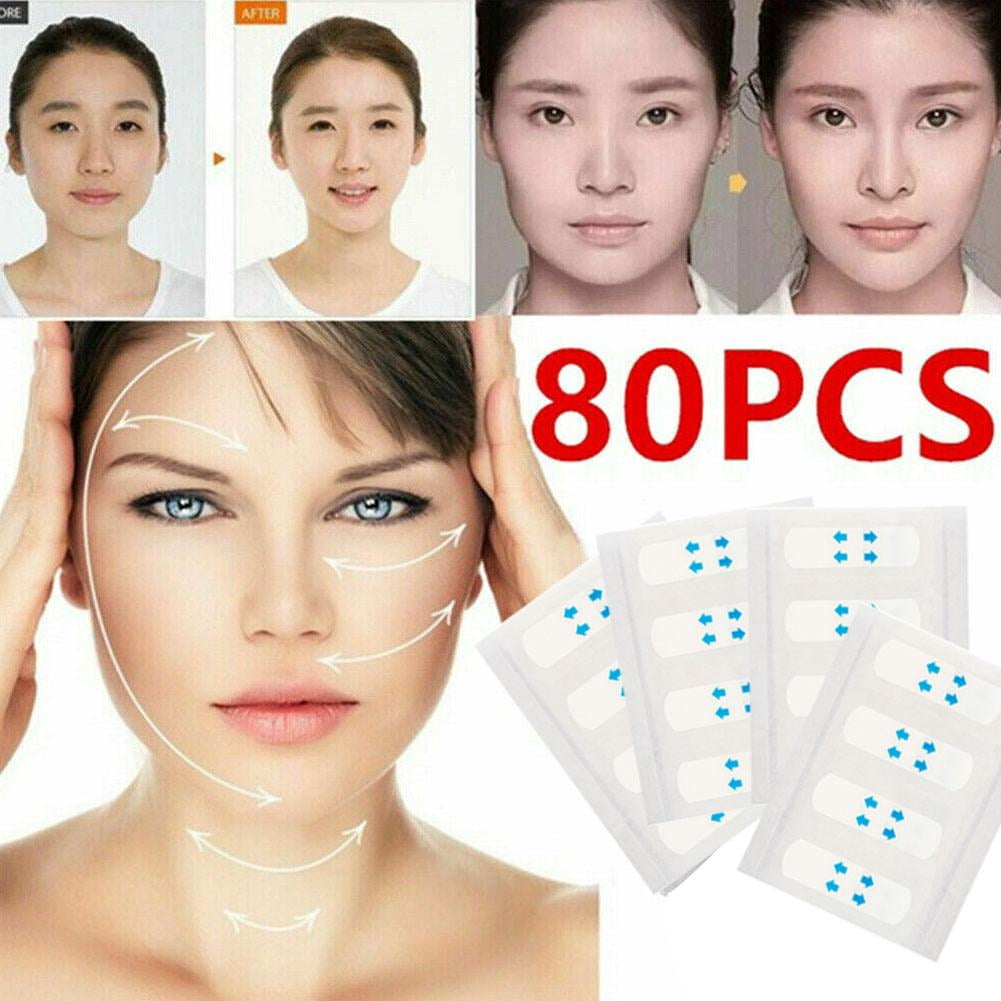 80PCS Invisible Face Lift Tape, Instant Face Lift Tape Wrinkle Chin ...