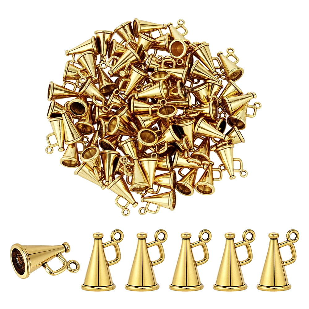 80PCS Megaphone Cheer Charms Loudspeaker Dangle Pendants Mini ...