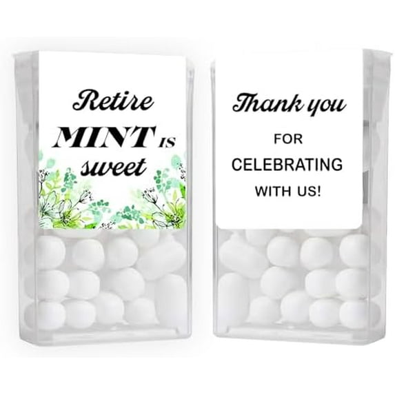 80PCS Retire Mint is Sweet Favors Labels | Greenery Foliage Stickers ...