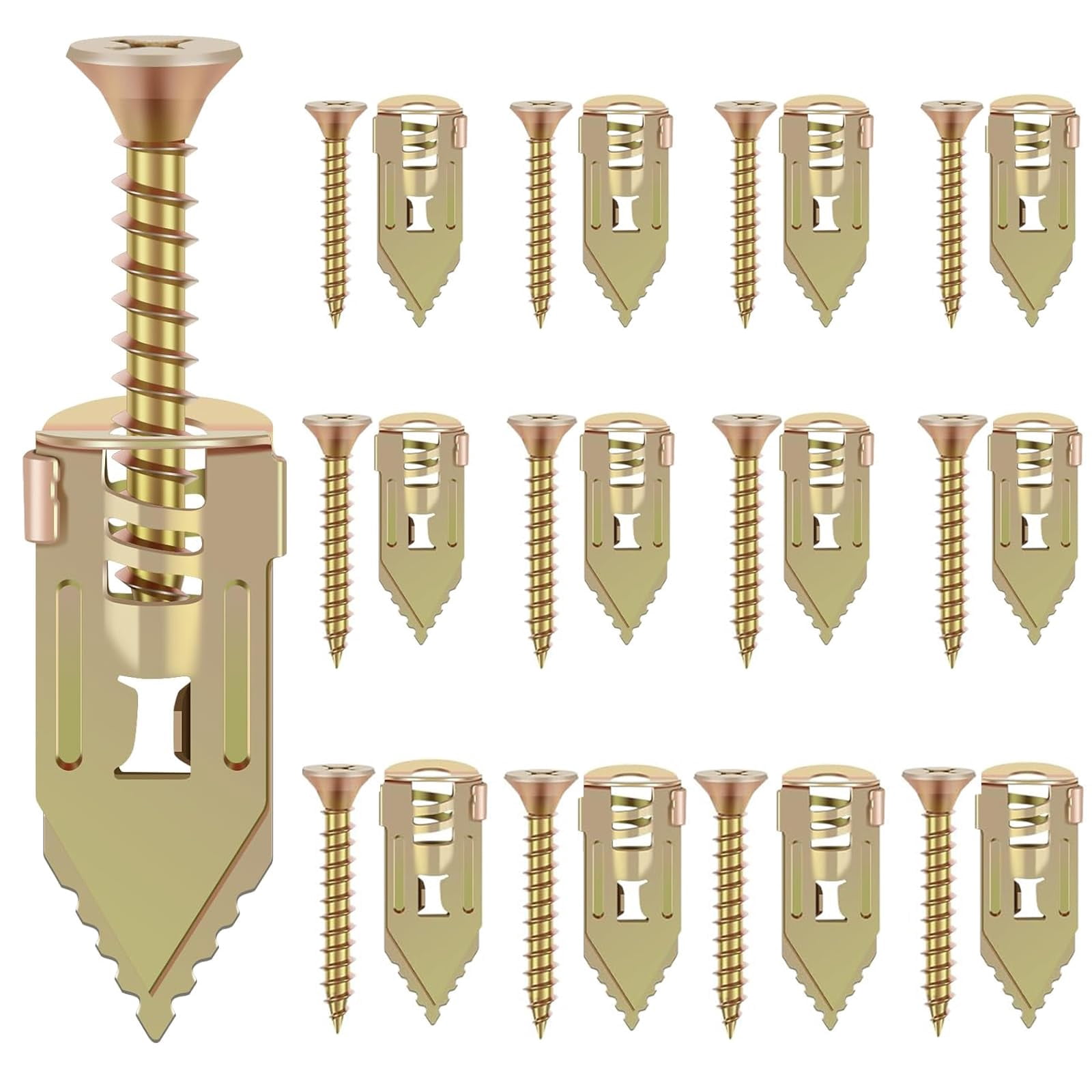 80PCS Self Drilling Drywall Anchors And Screws Kit, Upgraded 3 Sizes ...