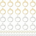 80Pcs 304 Stainless Steel Leverback Earring Findings with 200Pcs Open ...