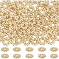 80Pcs 3mm Flower Spacer Beads Small 18K Gold Plated Stainless Steel ...