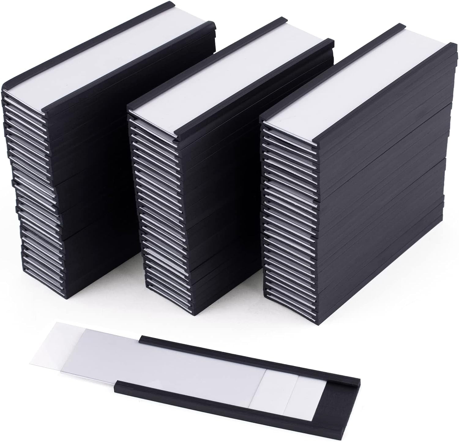 80Pcs 3x1 inch Magnetic Label Holders, “C” Channel Magnet Label Card ...