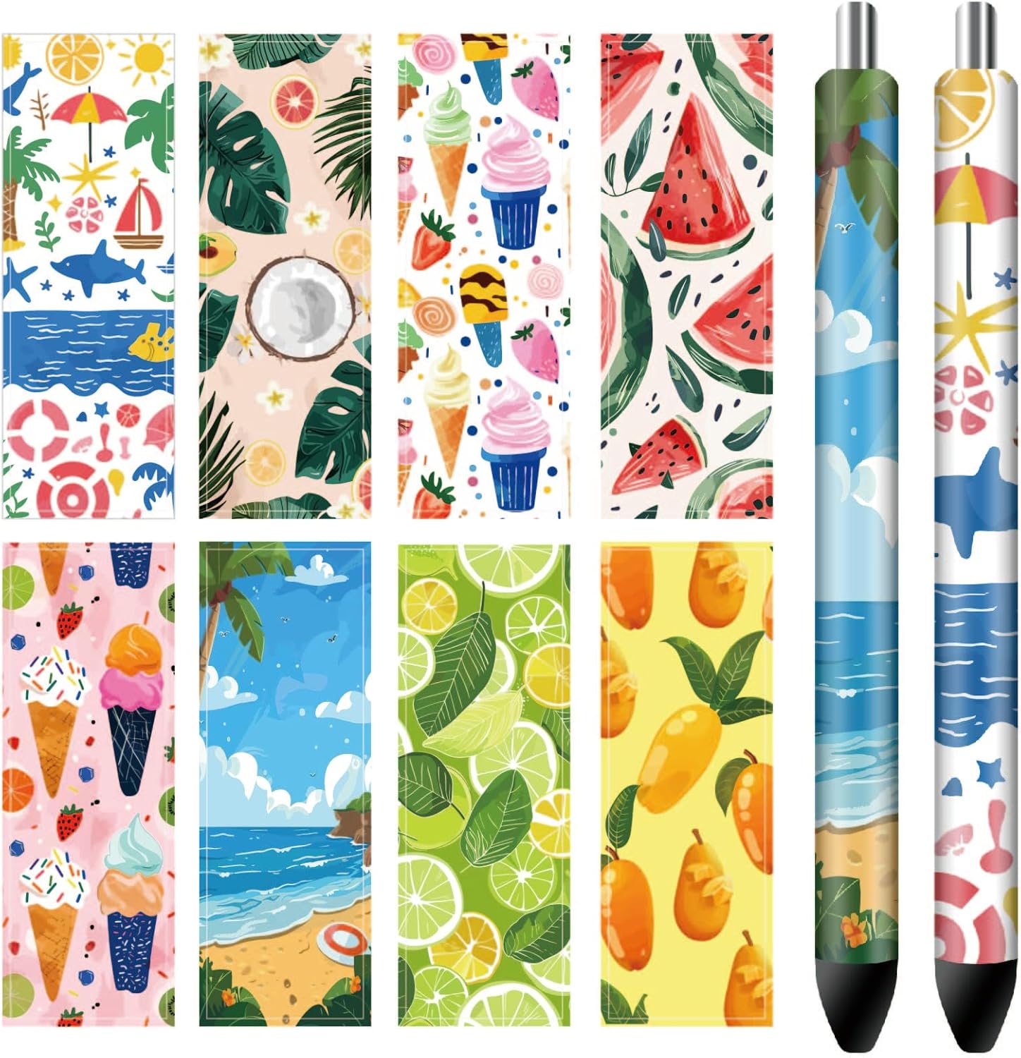 80Pcs 4.72 × 1.57in UV DTF Pen Transfer Stickers Wraps Waterproof ...