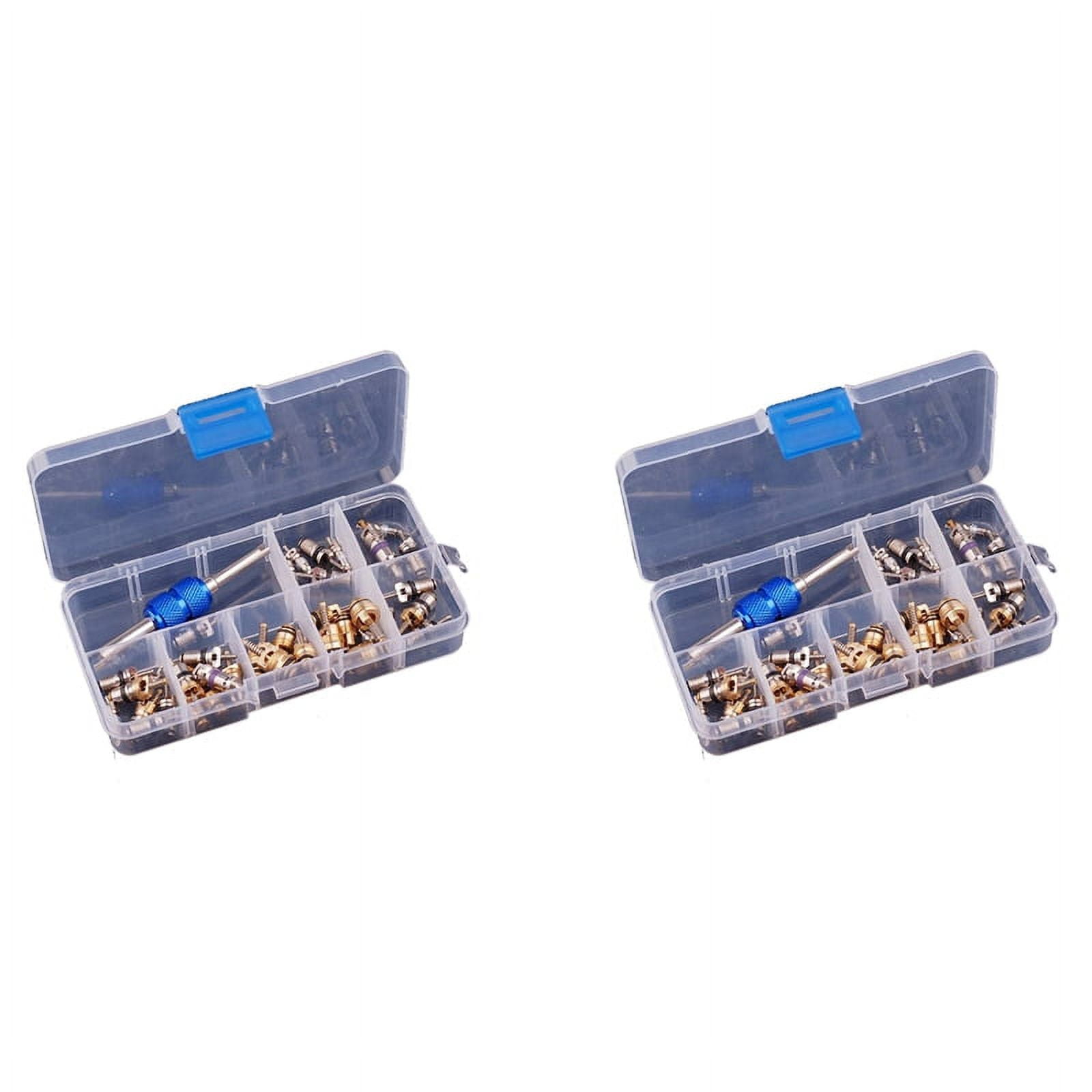 80Pcs Air Conditioning A/C Valve Core R12 R134A Valve Stem Cores ...