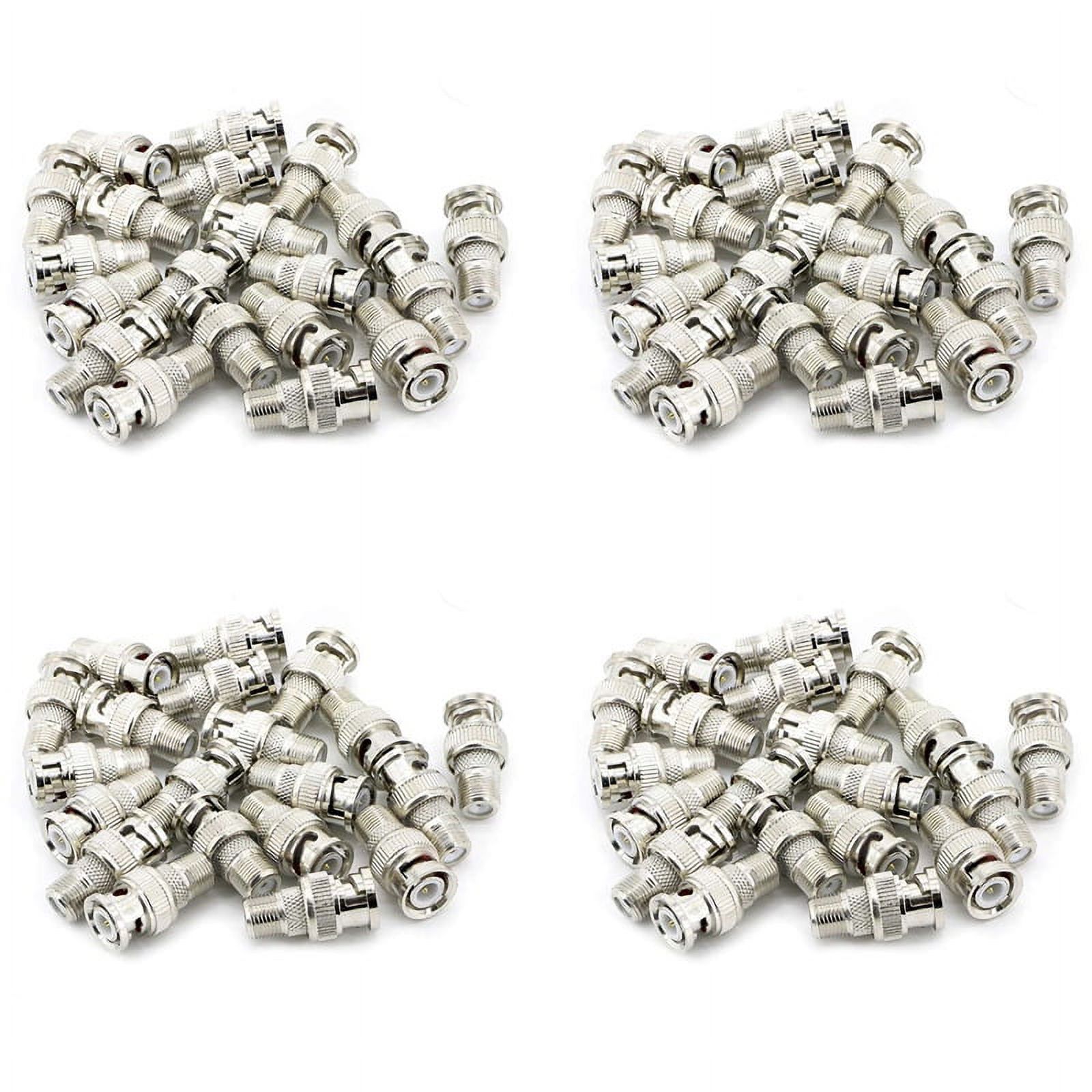 80Pcs BNC Male Plug to F Female Jack Adapter Coax Connector Coupler ...