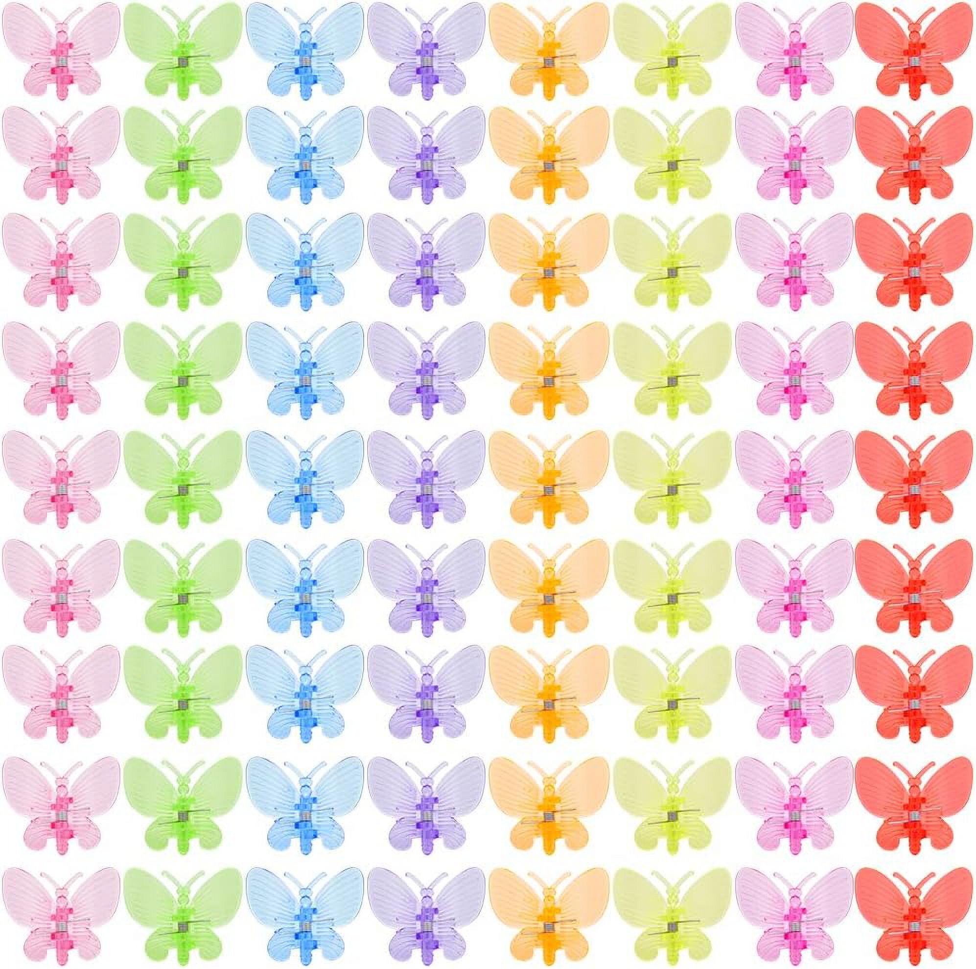 80Pcs Butterfly Plant Clips Colorful Plastic Support Orchid Flower Vine ...