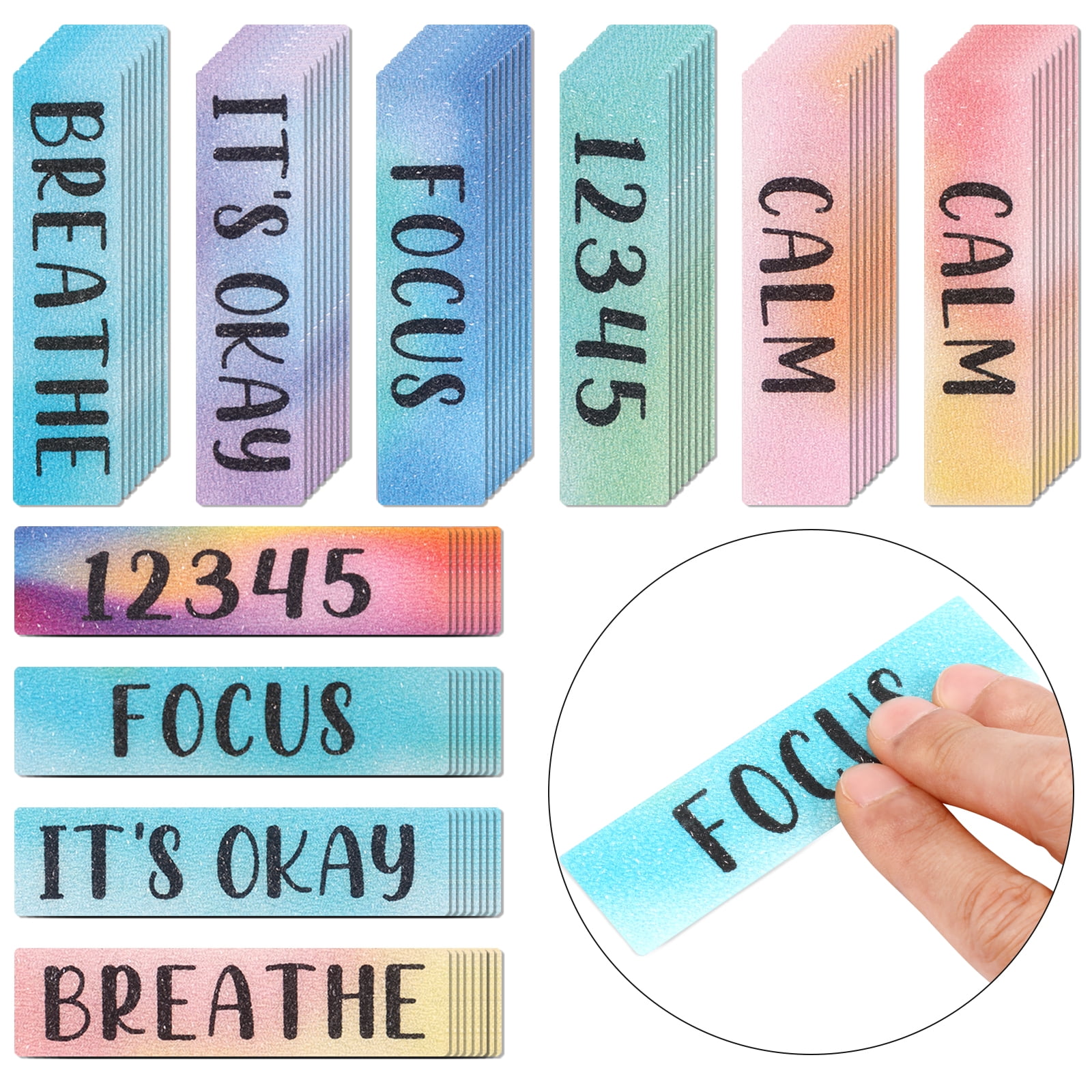 80Pcs Calm Stickers Set - Tactile Rough Textured Anti Stress Stickers ...