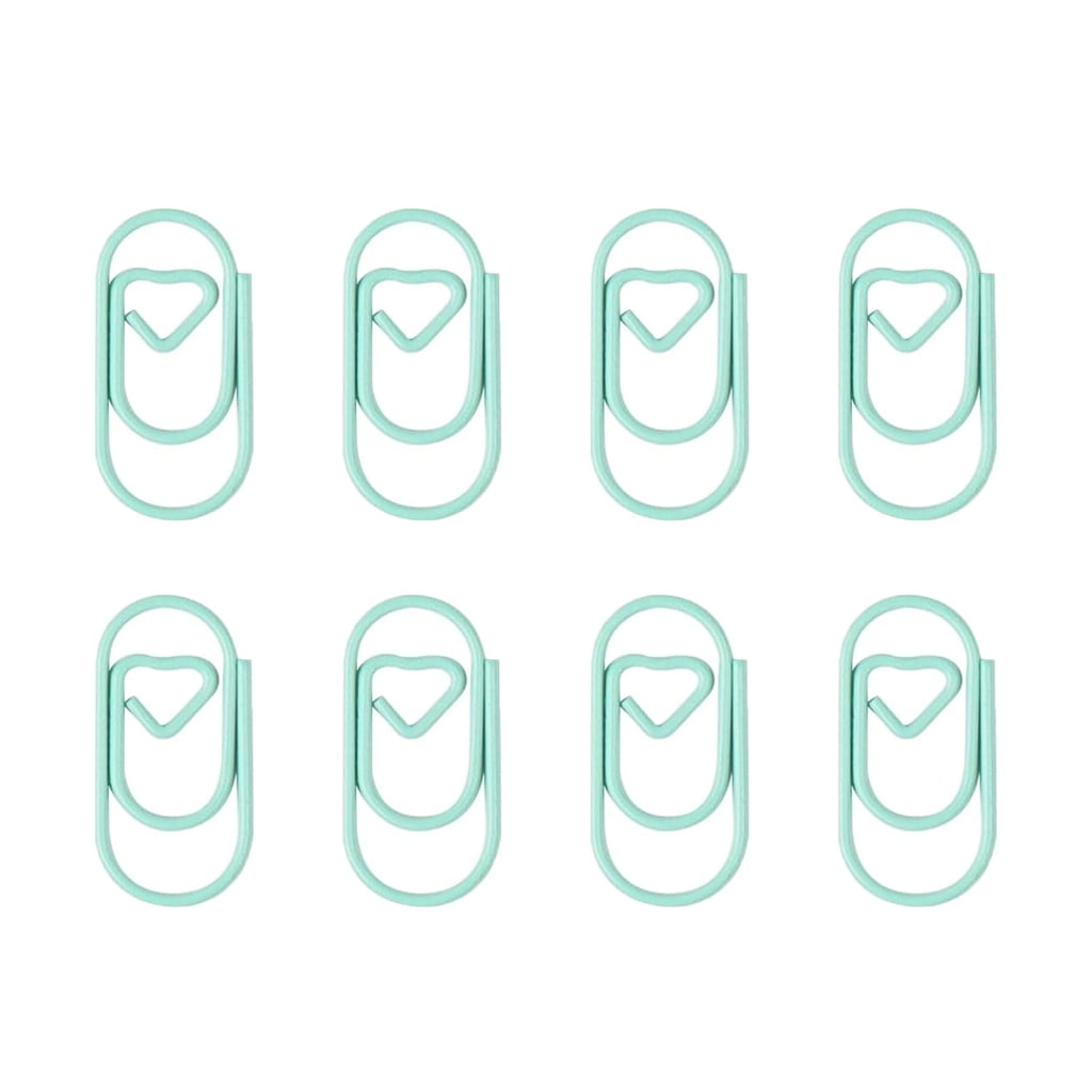 80Pcs Colorful Heart Paper Clip 20mm Small Metal Paperclip File Holder ...