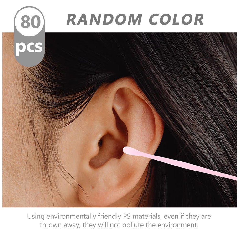 FRCOLOR Disposable Ear Picks for Personal Use Pink Material 80 Pcs ...
