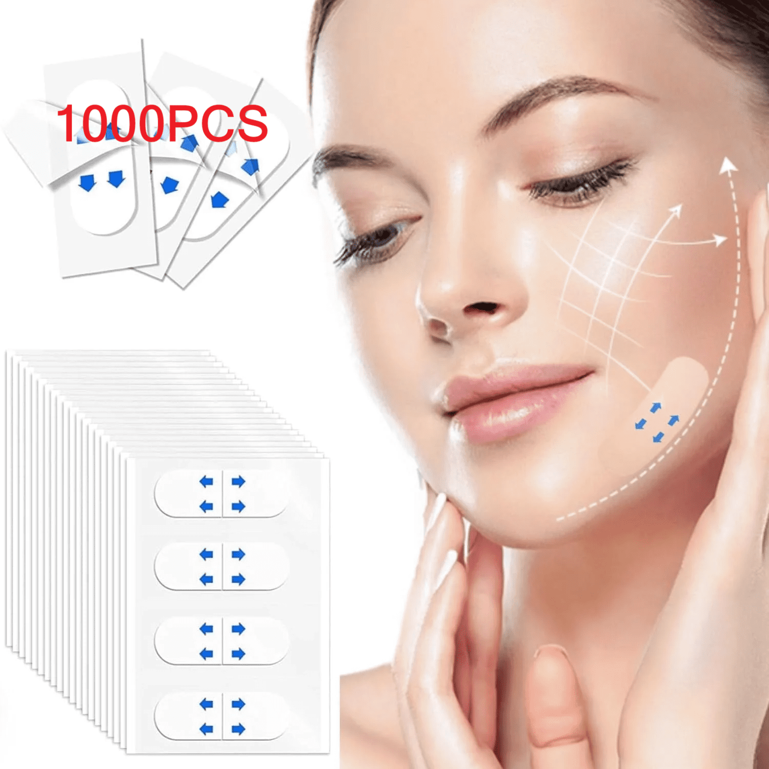80Pcs Face Tape Neck Tape Lifting Invisible Face Lift Tape for ...