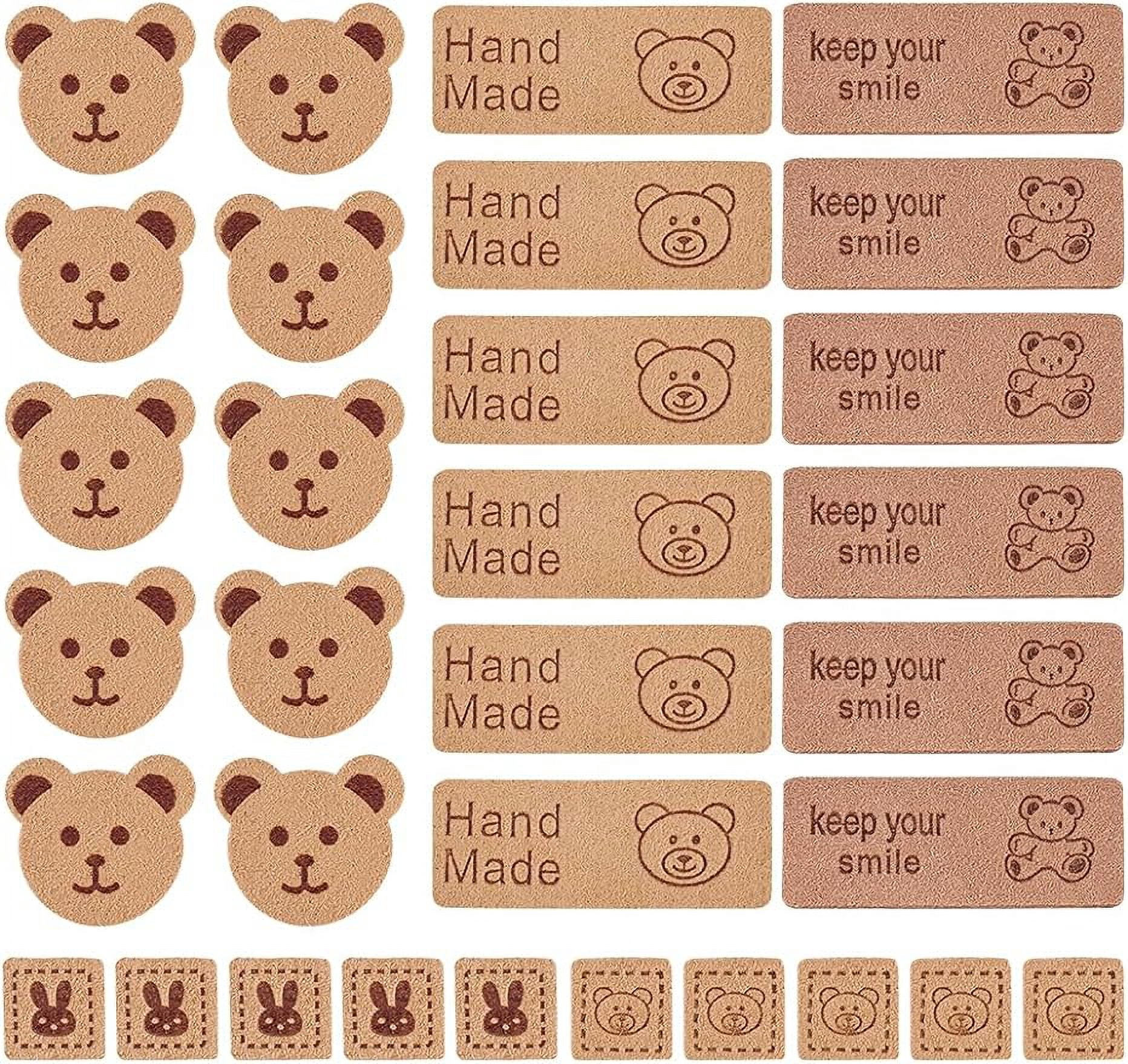 80Pcs Handmade Sewing Labels Keep Your Smile Cartoon Tags 4 Style ...