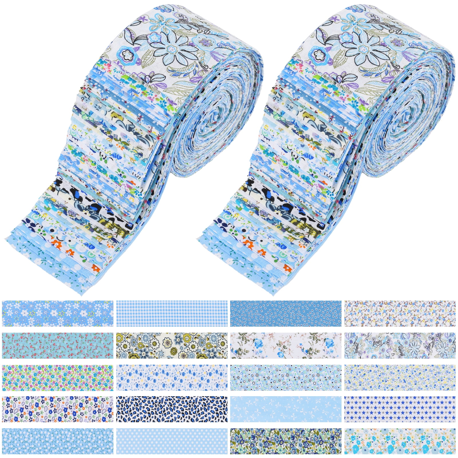 80Pcs Jelly Roll Fabric Cotton Quilting Fabric Breathable Precut Jelly ...