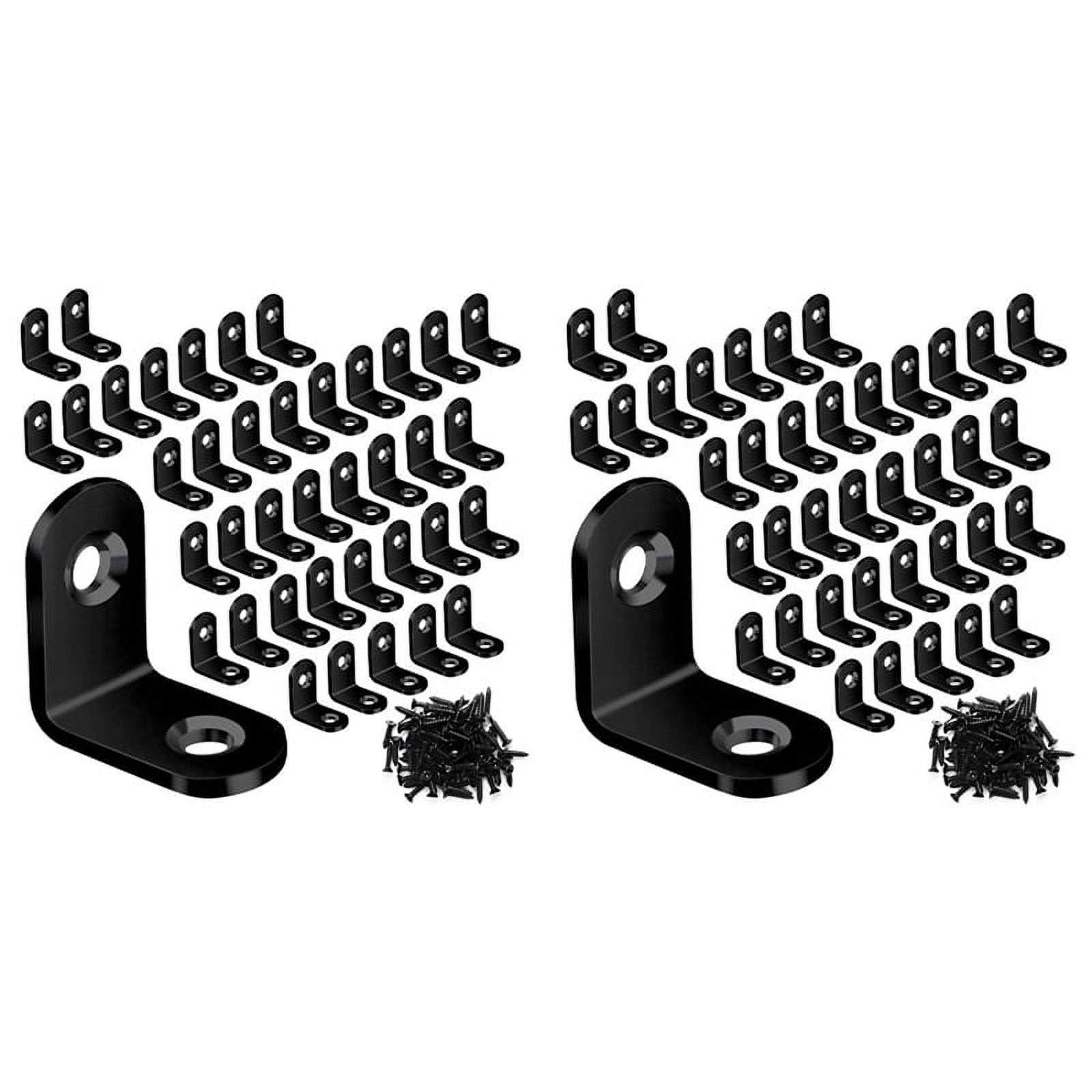 80Pcs L Bracket Angle Bracket Set,90 Degree , L Bracket, for Wooden ...