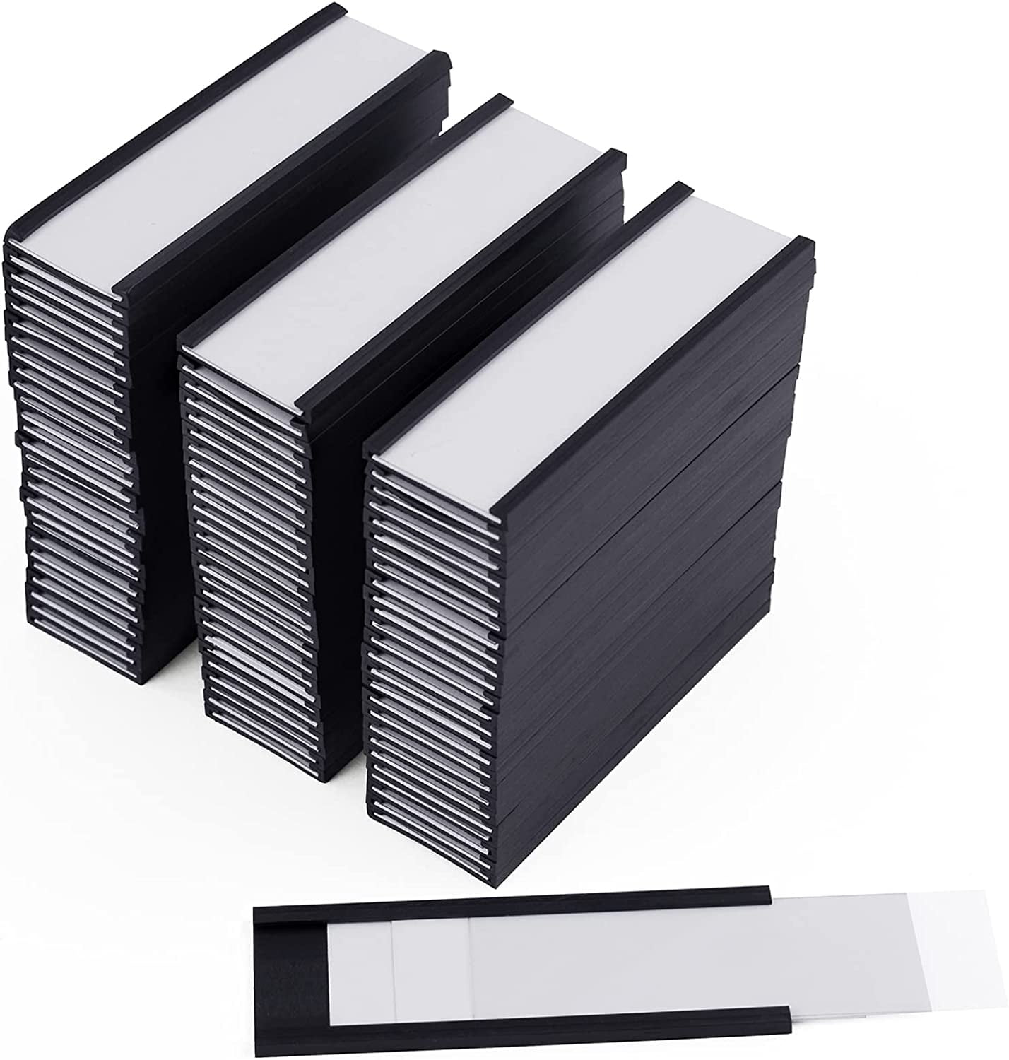 80Pcs Magnetic Label Holders, BOJVESH 3x1 inch C Channel Magnet Label ...