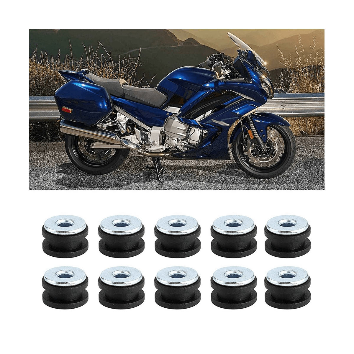 80Pcs Motorcycle Rubber Grommets Kits Motorcycle Windshield Bolts for ...