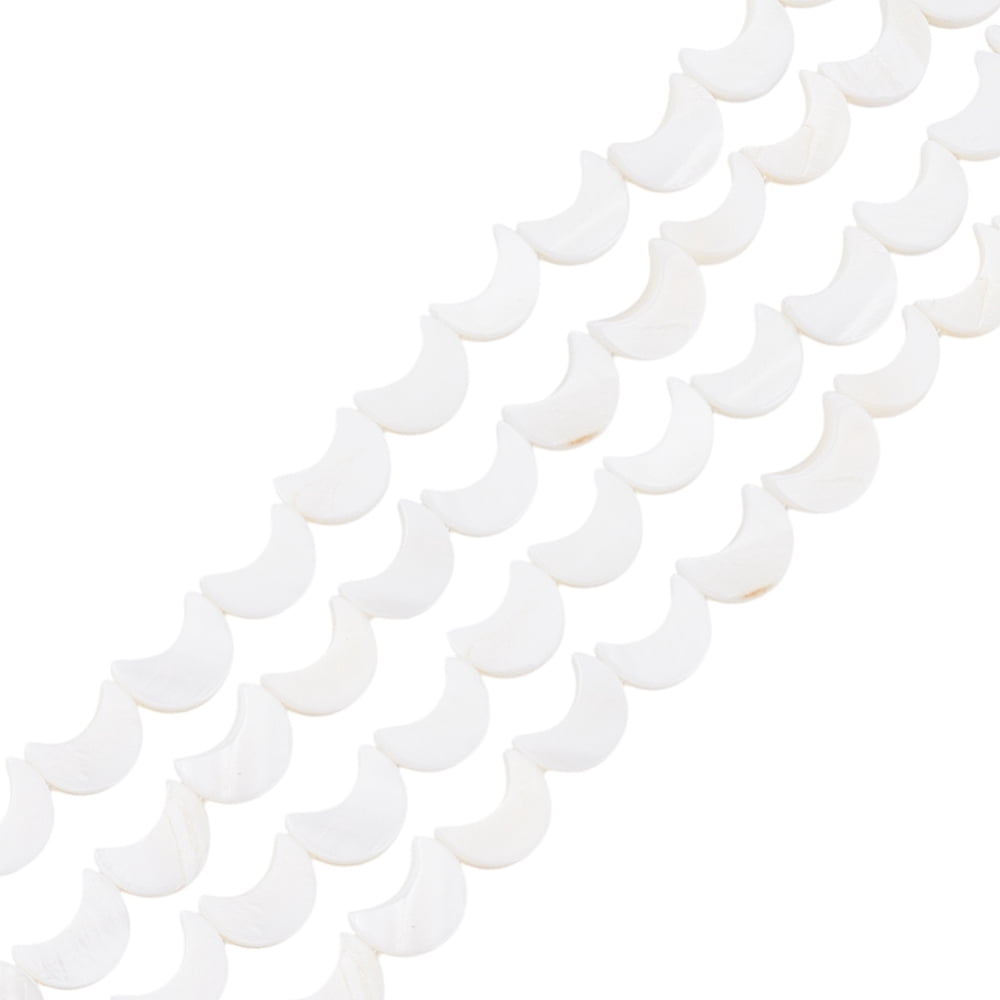 80Pcs Natural Cultured Freshwater Pearl Beads Moon Seashell Color 11.5 ...