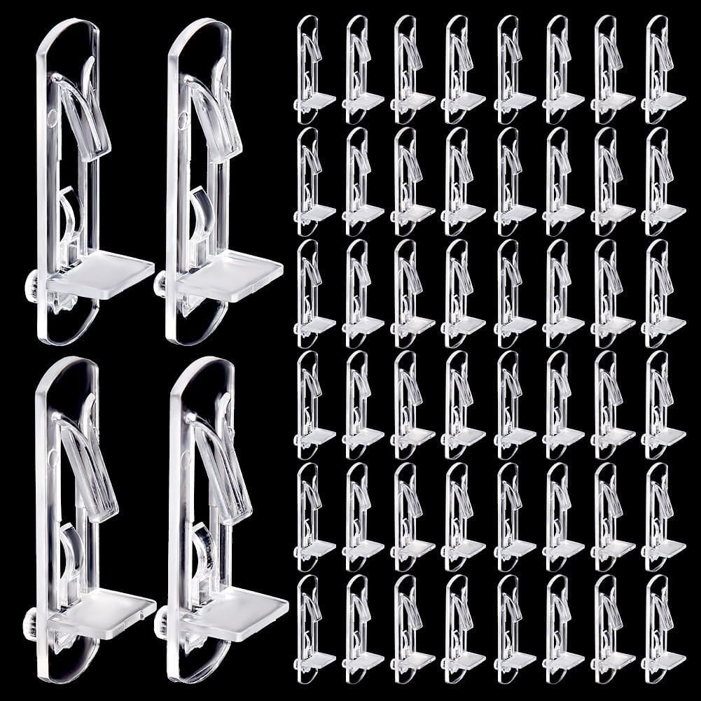 80Pcs Plastic Locking Shelf Pins Self-Locking Shelf Support Peg Clear ...
