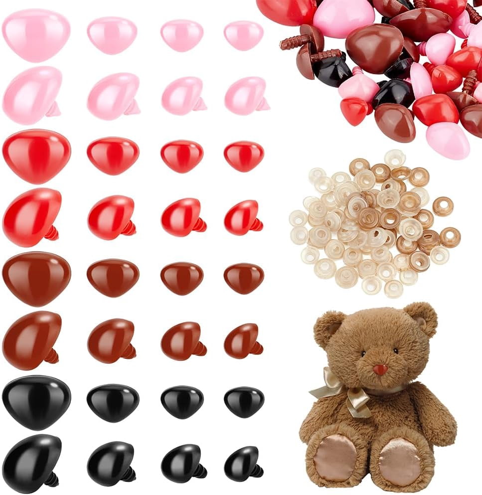 80Pcs Plastic Safety Noses Crochet Stuffed Animals Noses Crochet Noses ...