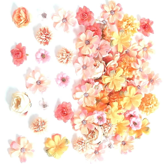 80Pcs Realistic Flower Heads 25-43mm for Wedding Centerpieces, Photo ...
