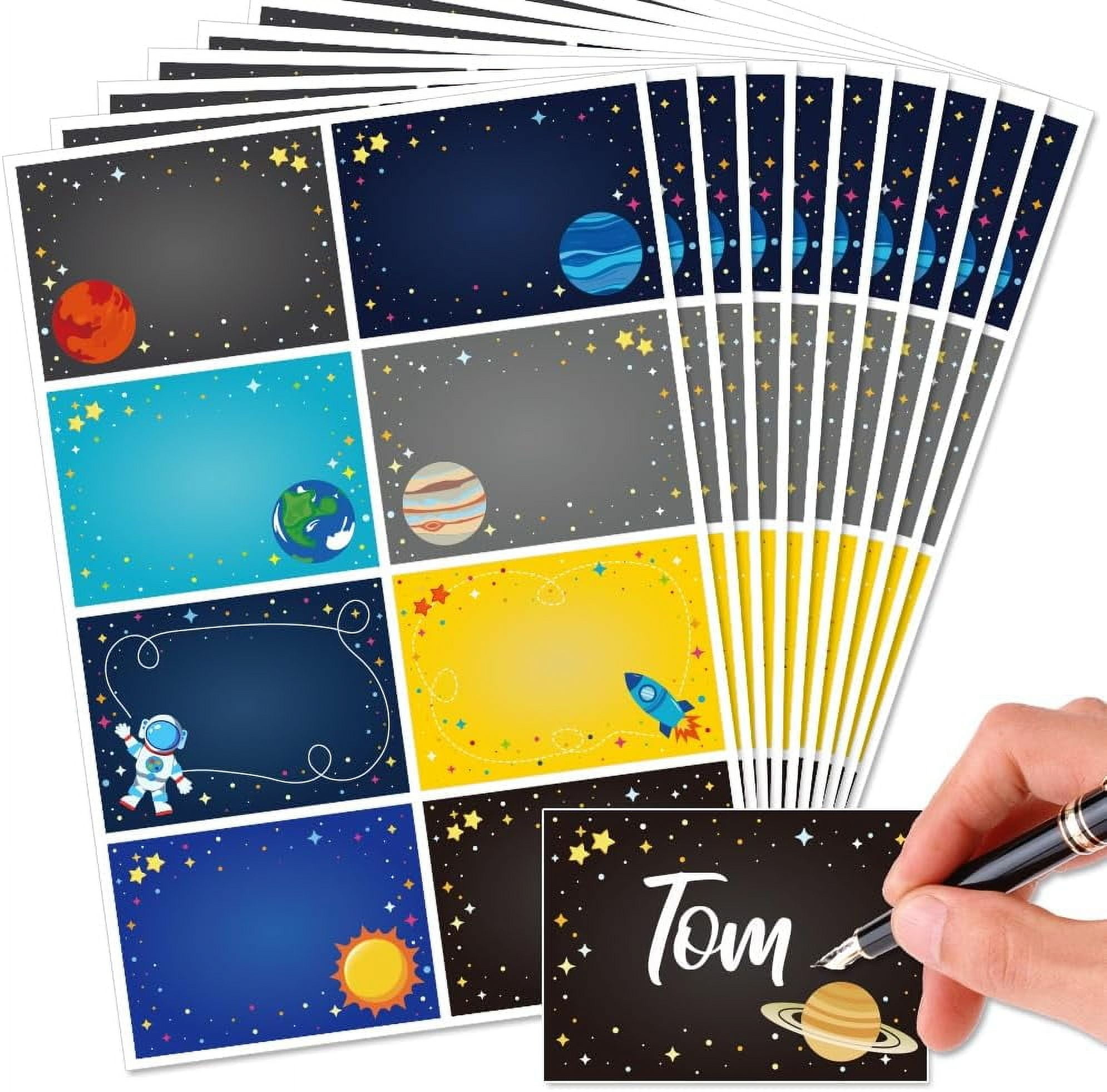 80Pcs Self Adhesive Name Tags Sticker 3.3x2.4 Inch Waterproof Blank ...