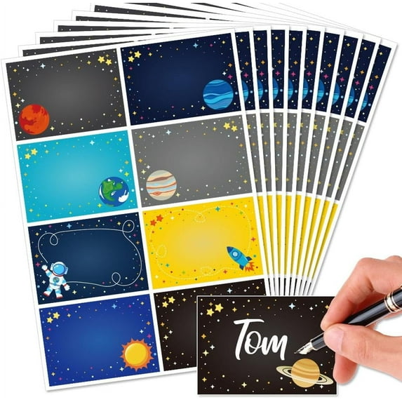 80Pcs Self Adhesive Name Tags Sticker 3.3x2.4 Inch Waterproof Blank ...