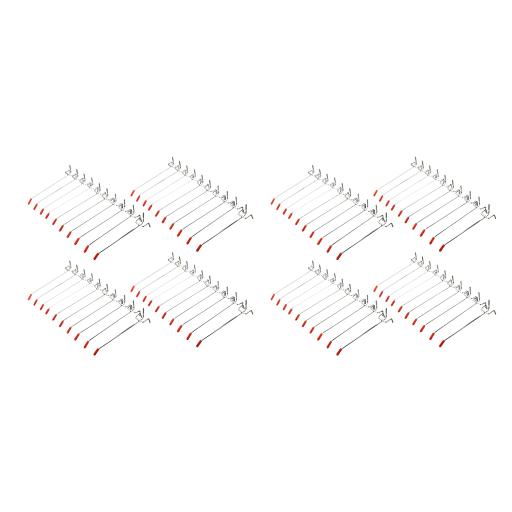 80Pcs Single Pegboard Hooks 150mm Board Slat Wall Retail Display Shop ...