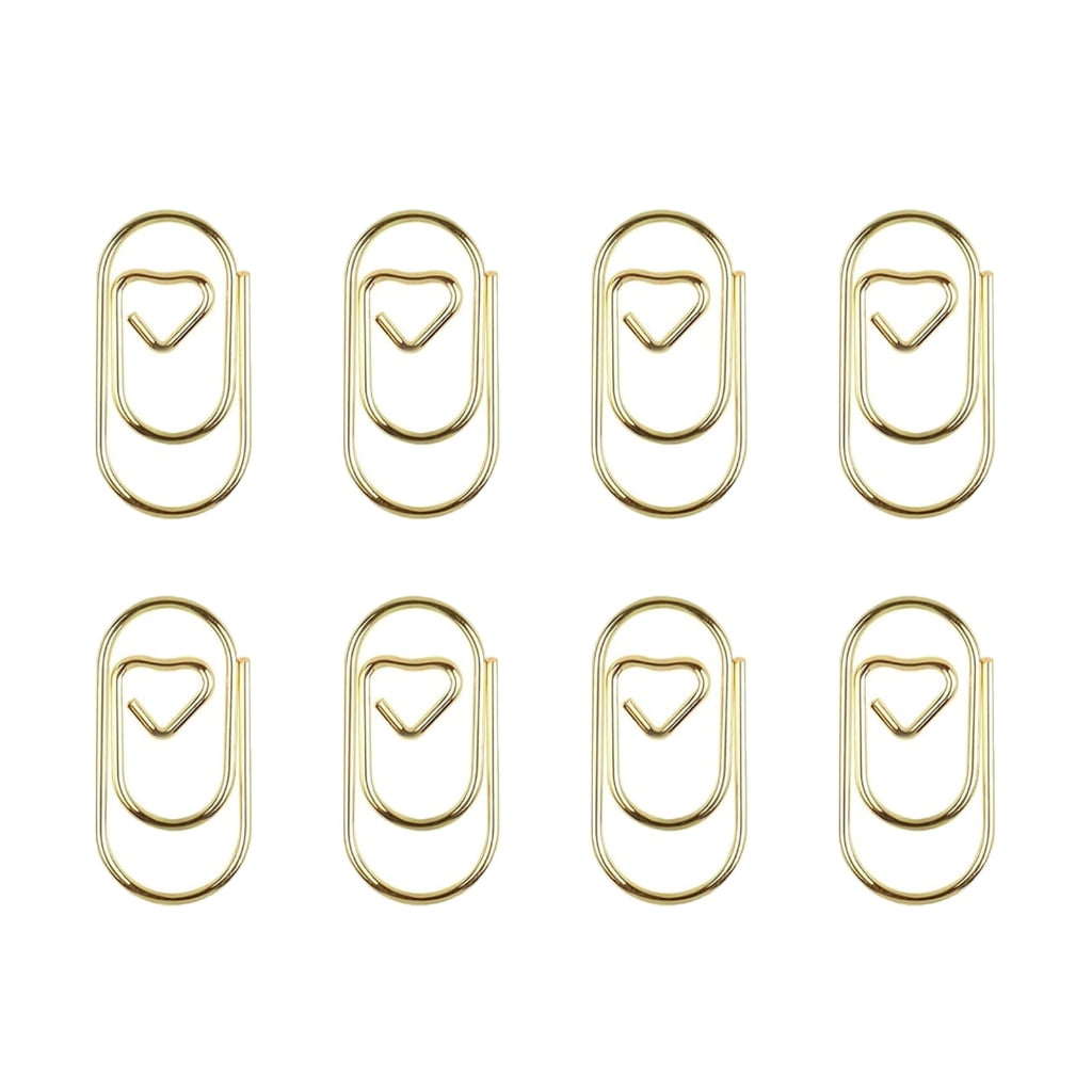 80Pcs Small Heart Paper Clip Colorful Paper Clips 20mm Small Metal ...