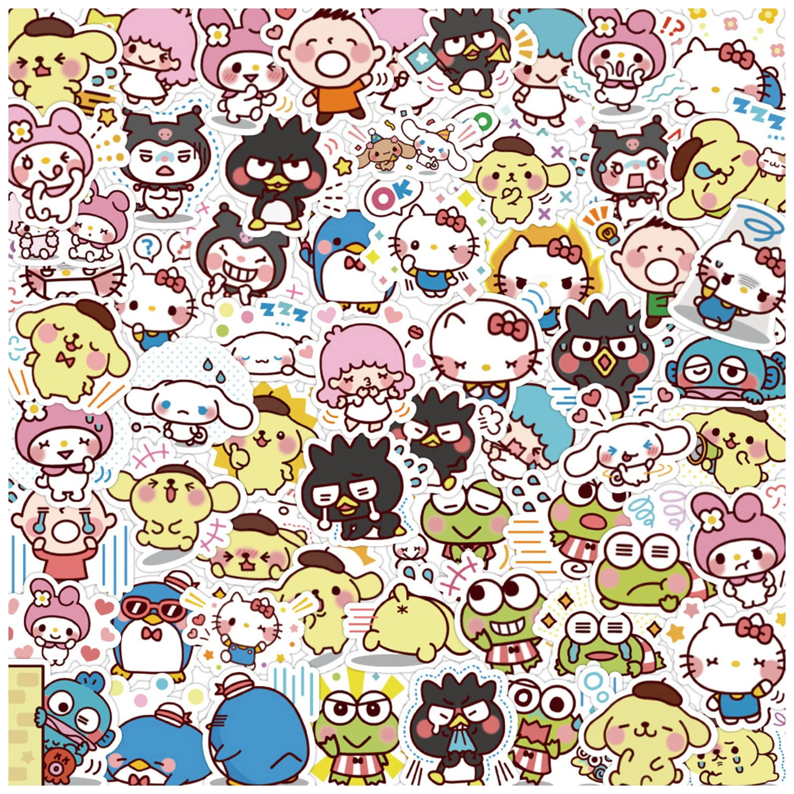 80Pcs Stickers,Cute Anime for Kuromi No-Repeat Cosplay Stickers ...