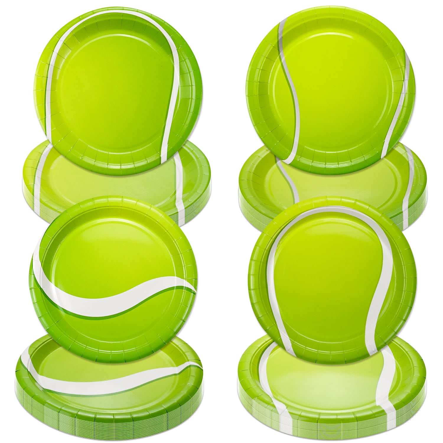 80Pcs Tennis Party Plates Decorations - Including 9" Tennisl Ball ...