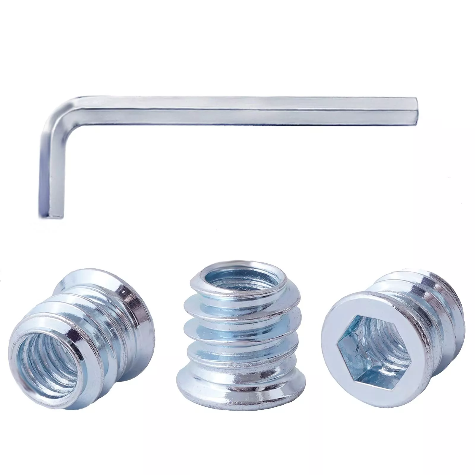 80Pcs Threaded Inserts for Wood Nutsert Screw 5/16" -18 x 13mm Hex ...