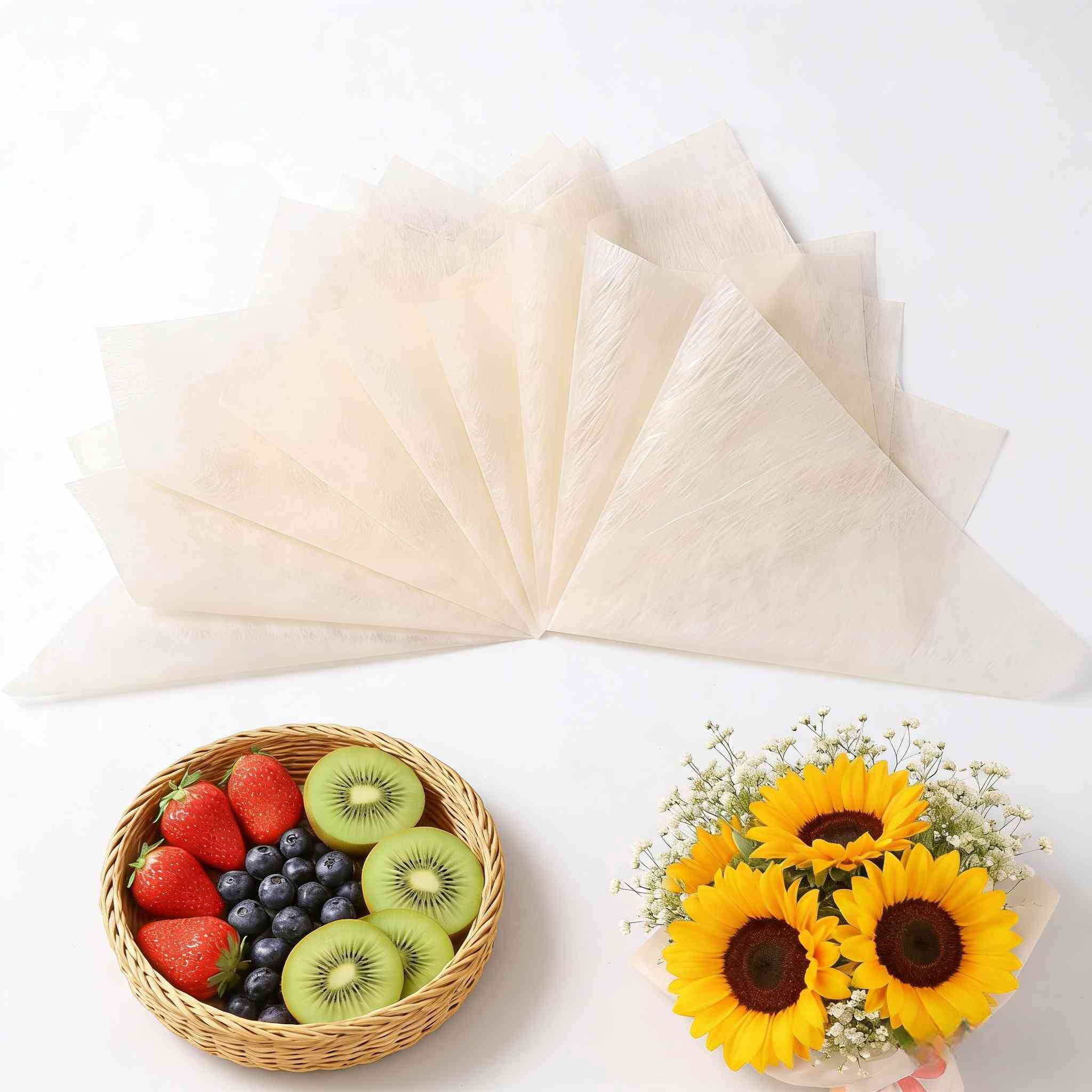 80Pcs Tissue Flower Wrapping Paper, 11.8"x11.8" Non-woven Waterproof ...